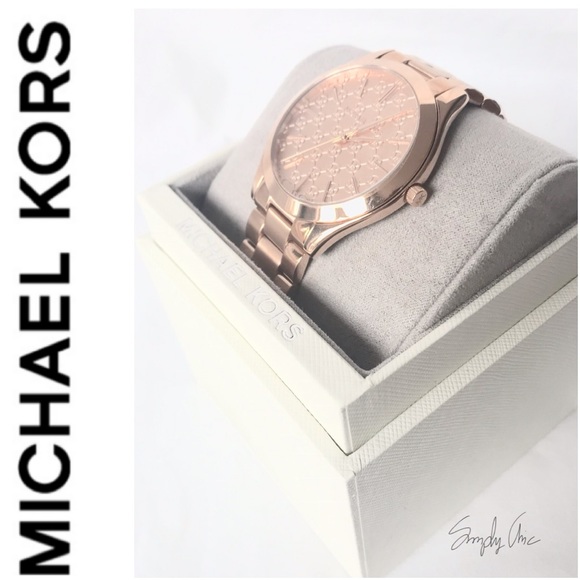 Michael Kors | Accessories | Last Mk Rose Gold Tone Slim Runway Watch ...